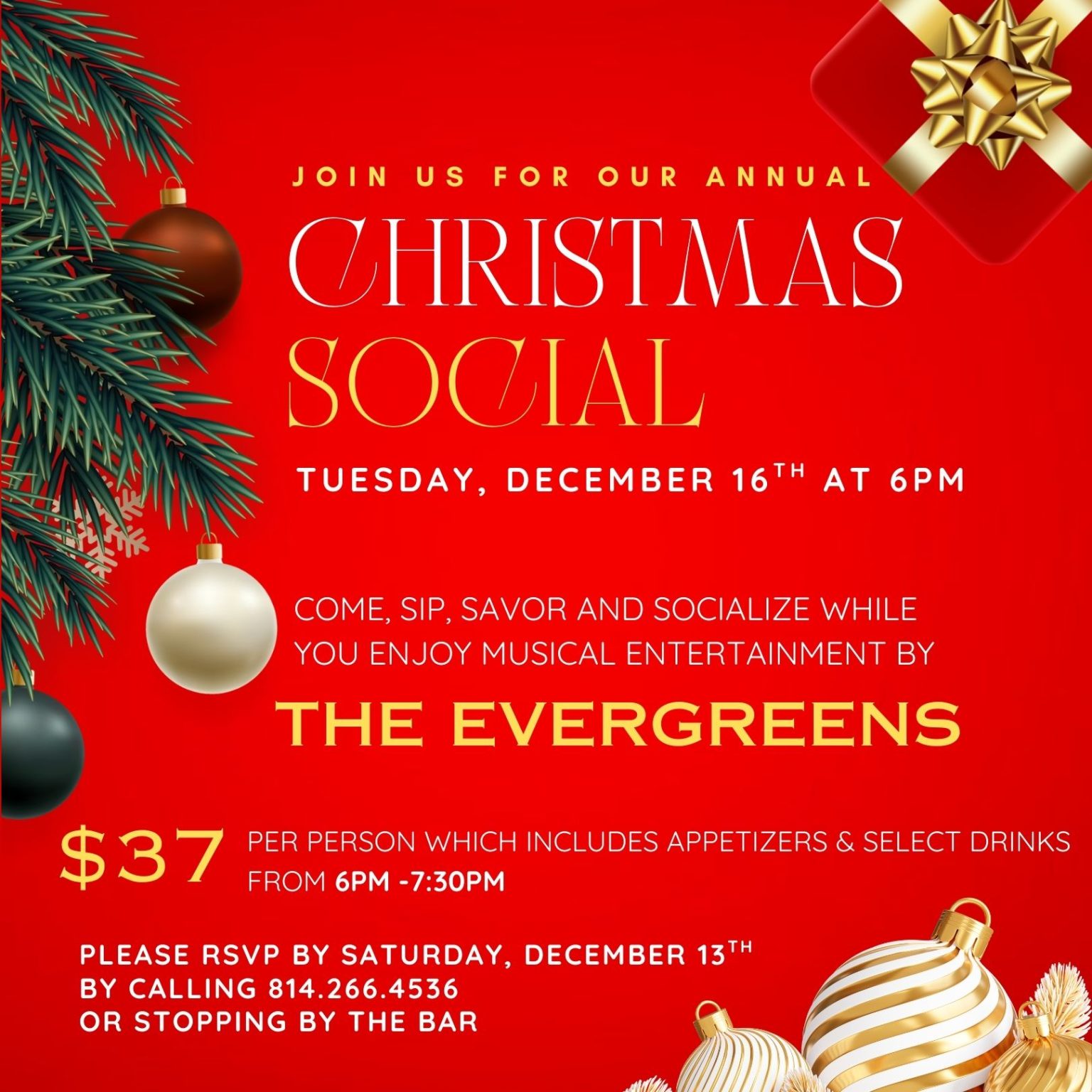 Member Christmas Social – Windber Country Club