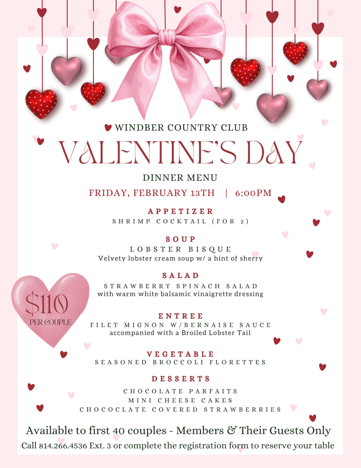 Valentine’s Dinner – Windber Country Club